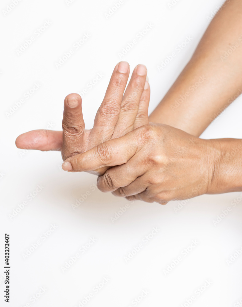 Foto de Trigger Finger a defect in a tendon causing a finger to jerk or ...