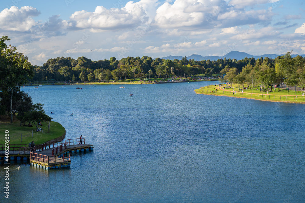 Poster Lago del Parque Simon Bolivar de Bogota, Colombia – Wall Art ...