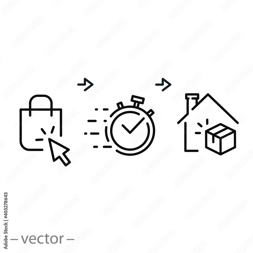 instant collect with click icon, buy online, fast time delivery on the ...