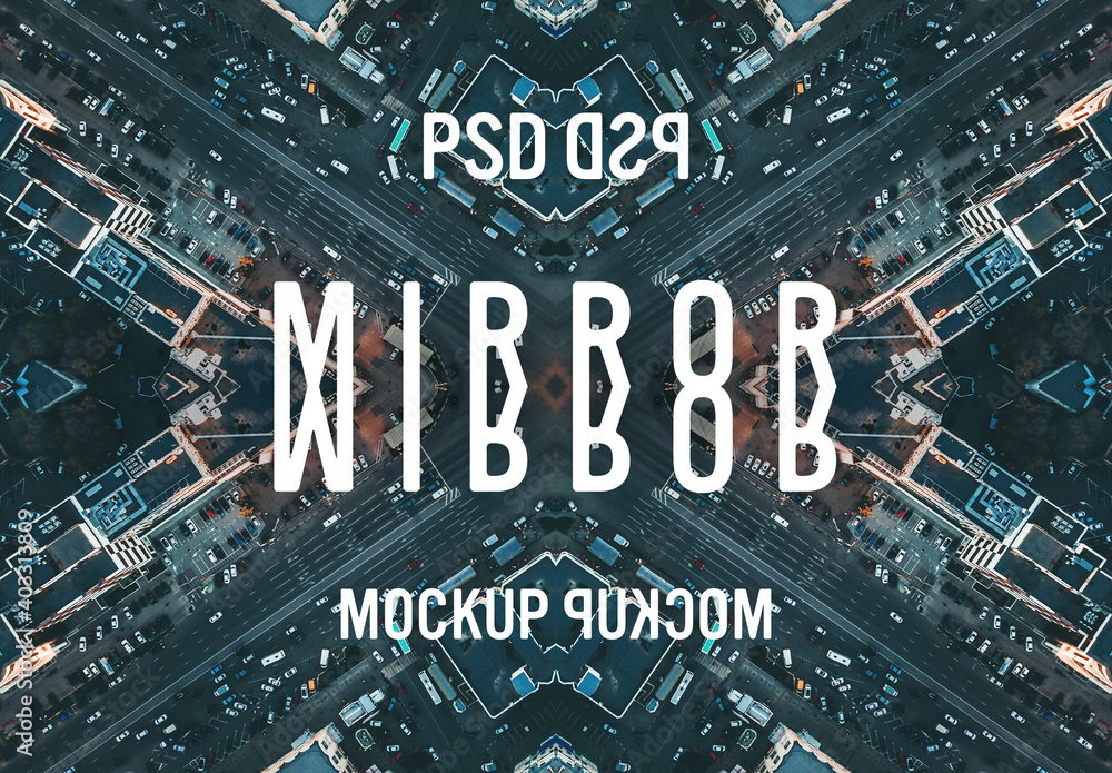 Photoshop Mirror Effect Mockup Stock Template | Adobe Stock