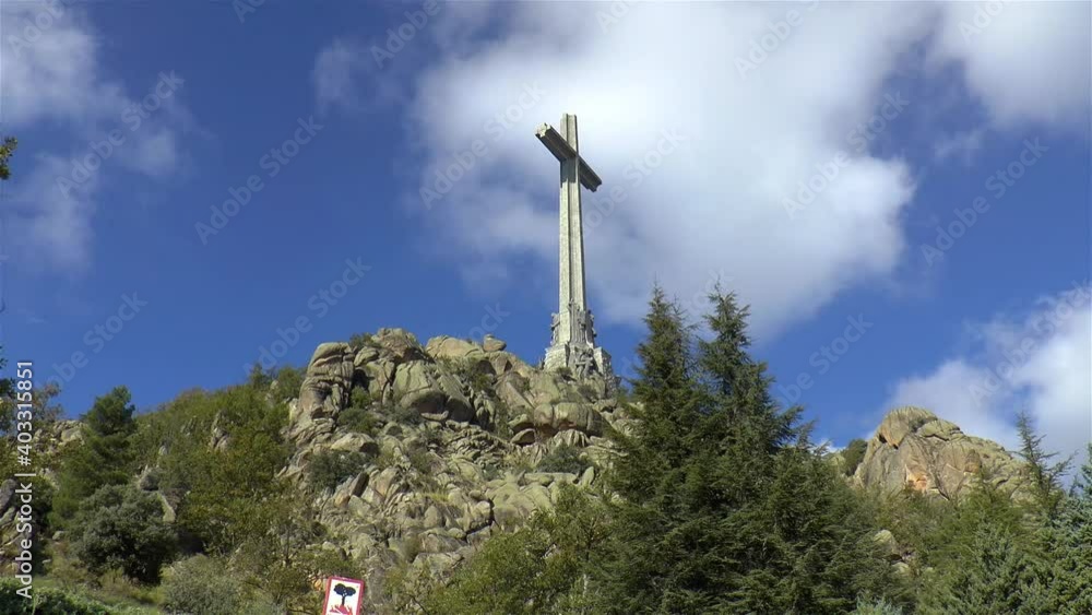 Tallest cross in the world at Valley of the Fallen, Spain. Stock Video ...