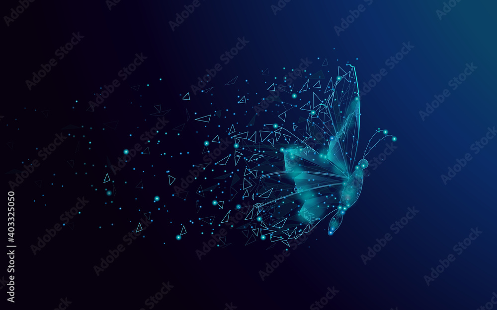 Butterfly digital isolated on background. Butterfly vector for banner ...