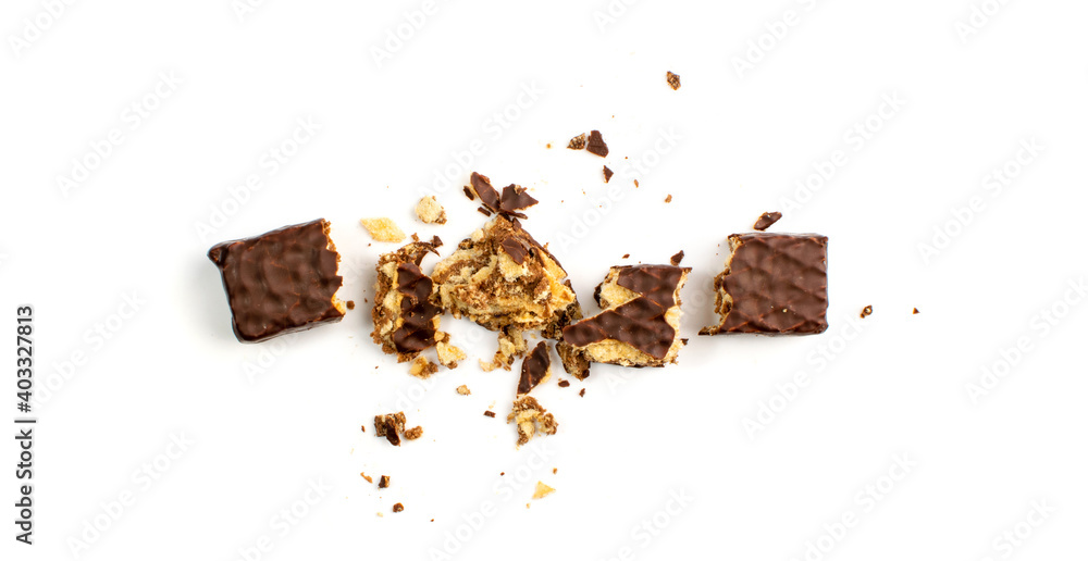 Chocolate Wafers Isolated, Wafer Biscuits Coated in Chocolate Stock ...