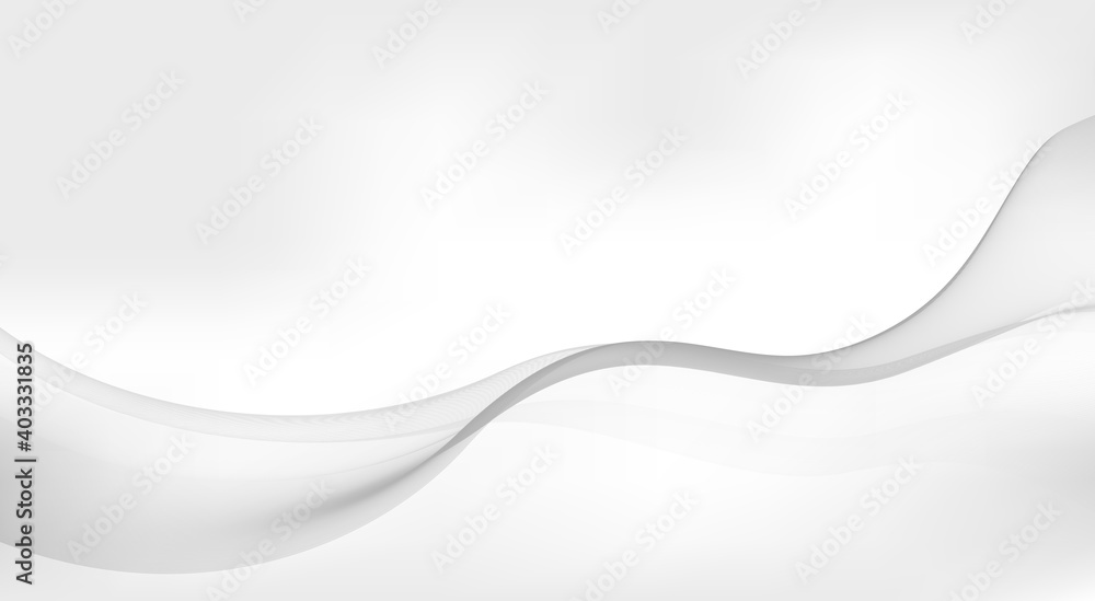 Light gray background with transparent wave. Minimal vector graphics ...