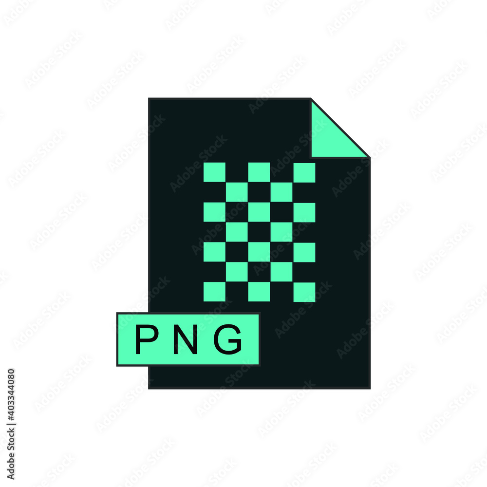 Collection of file formats, PNG. Isolated on an editable blank ...