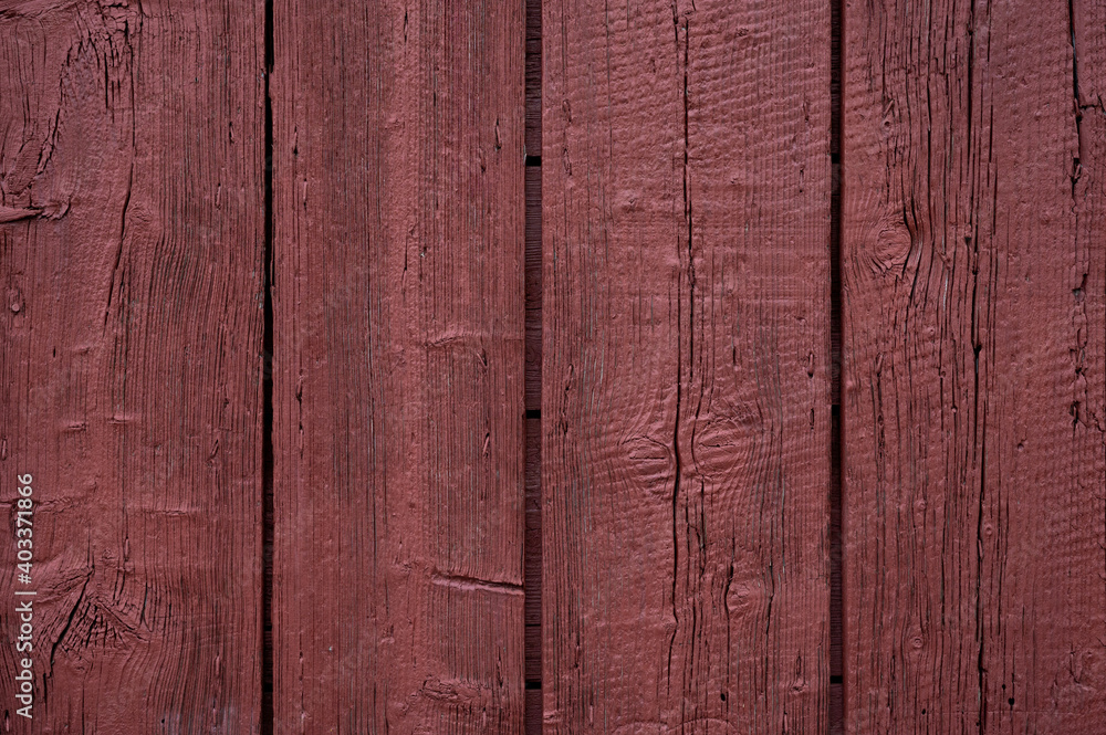 Rustikale holzbretter rot lackiert als hintergrund im detail Stock ...