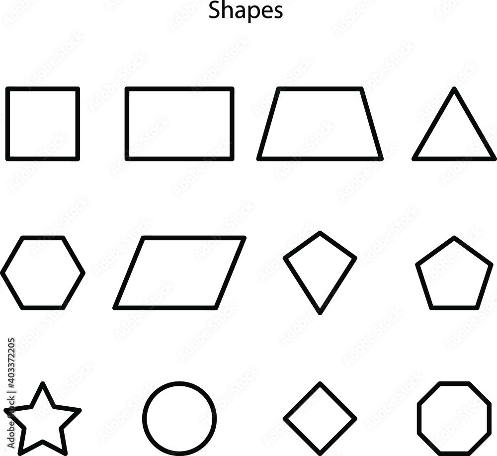 Geometry icon set isolated on white background from science collection ...