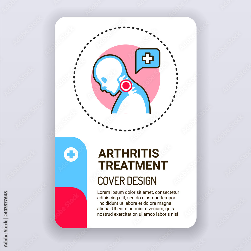 Arthritis treatment brochure template. Medical help cover design. Print ...
