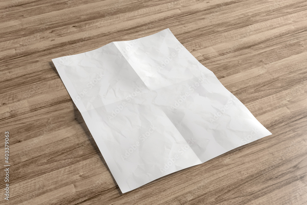 A4 paper sheet mock up - 3d rendering Stock Photo | Adobe Stock