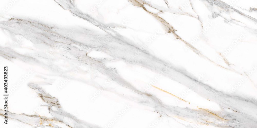 Statuario marble design with grey and golden veins natural marble gloss ...