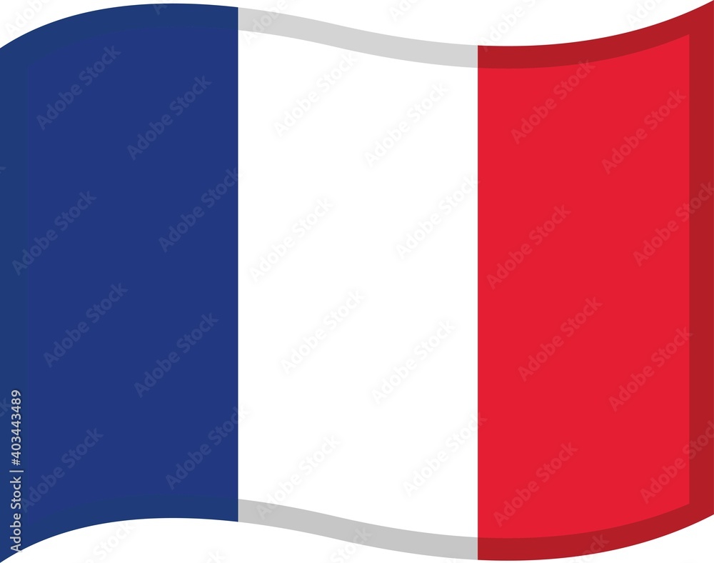 Vector illustration of emoticon of French flag Stock Vector | Adobe Stock