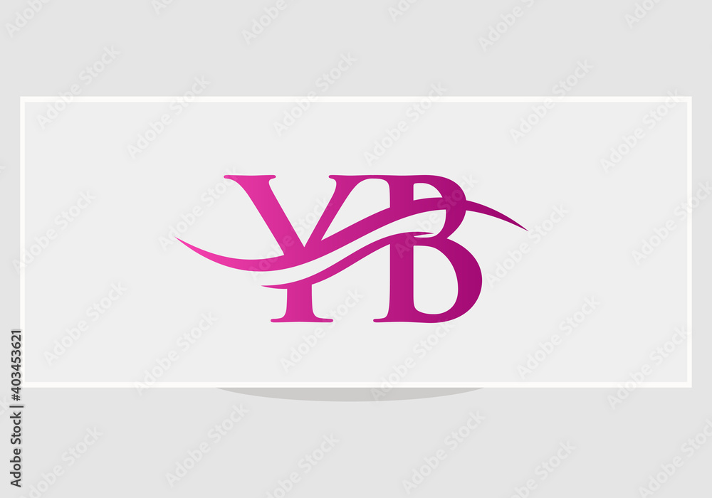 Elegant and stylish YB logo design for your company. YB letter logo ...