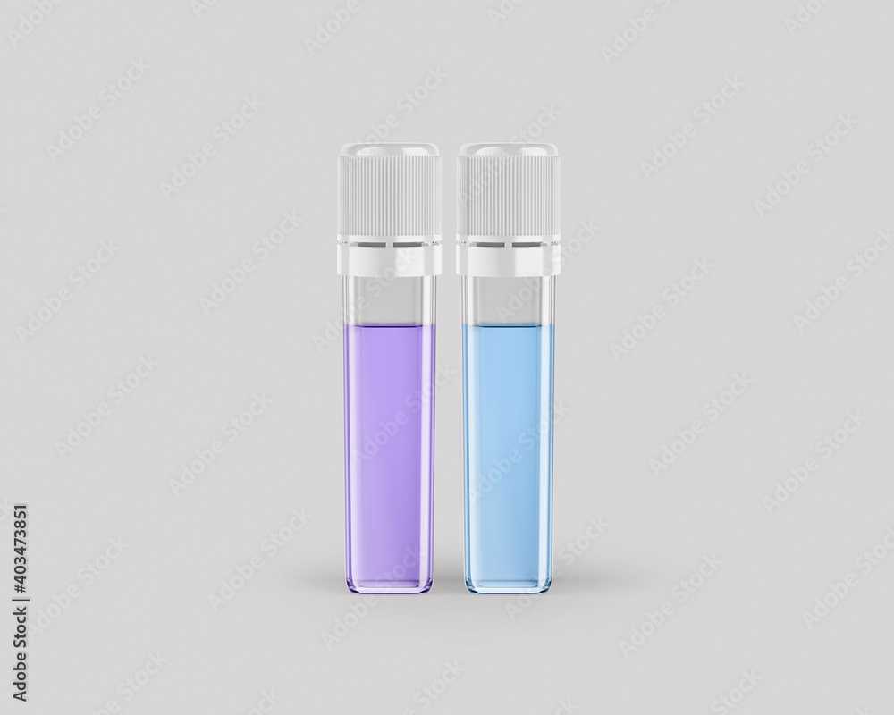 Medical vial syringe vaccine treatment for injection isolated on white ...