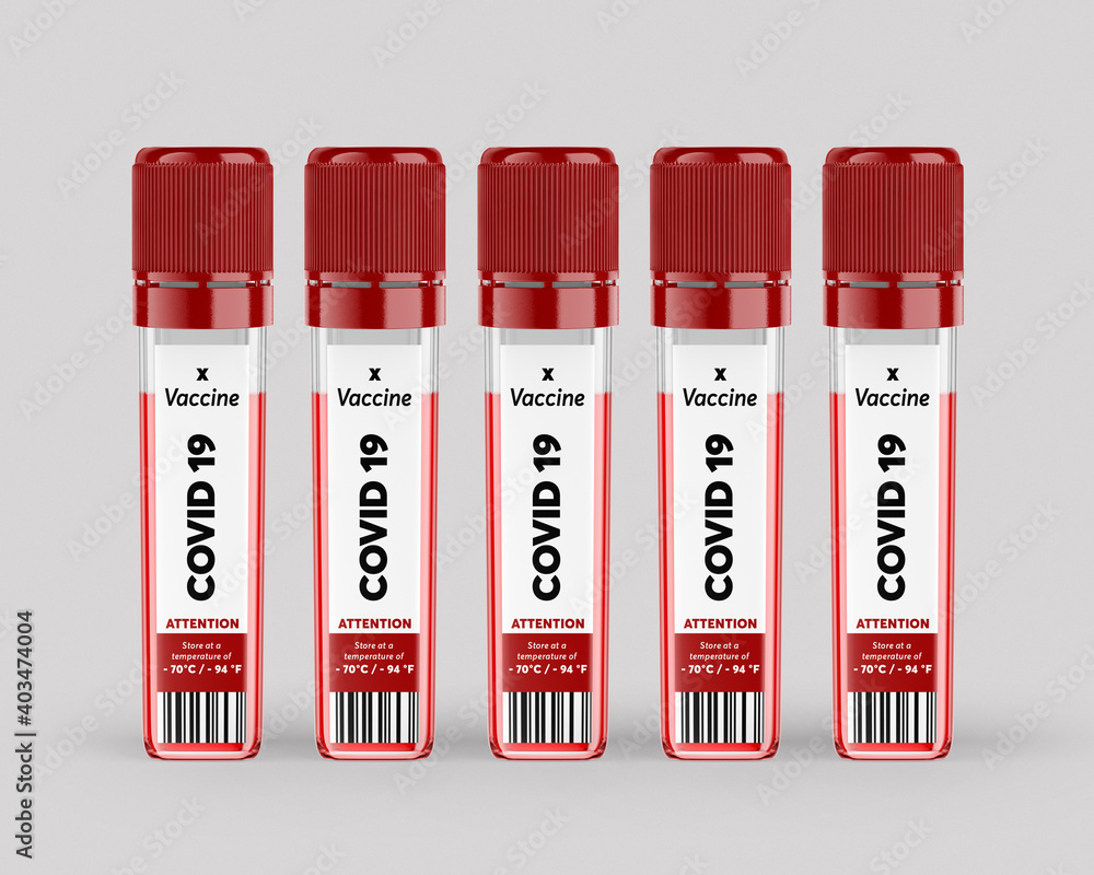 Medical vial syringe vaccine treatment for injection isolated on white ...