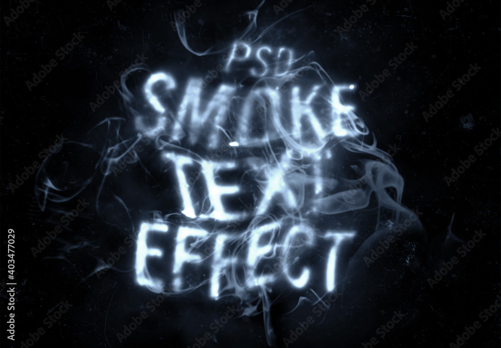Smoking Text Effect Stock Template | Adobe Stock