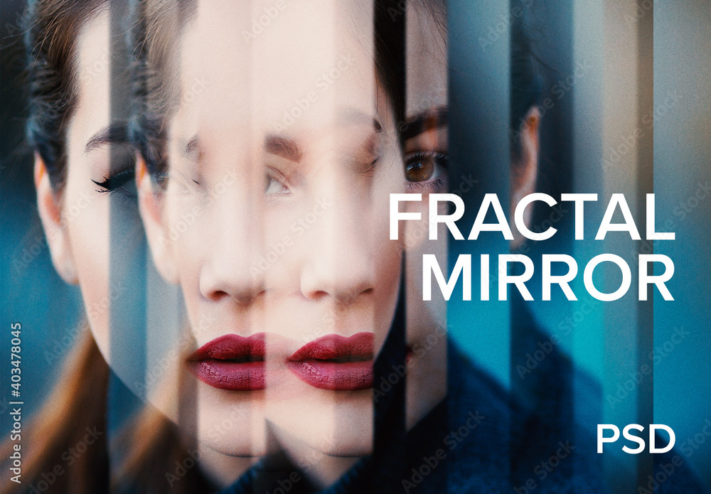 Fractal Mirror Effect Stock Template | Adobe Stock