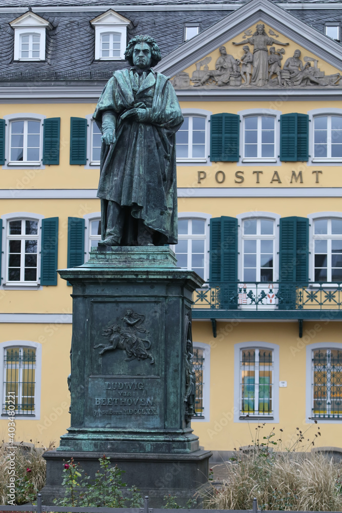Bonn - Statue of Ludwig van Beethoven Stock Photo | Adobe Stock