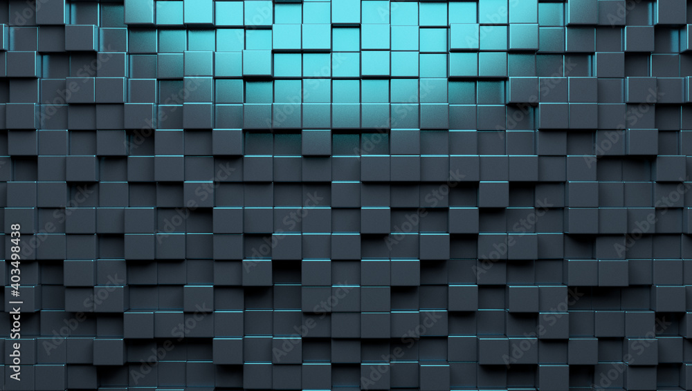 Dark Background with Geometric Shapes, 3D Render. Stock Illustration ...