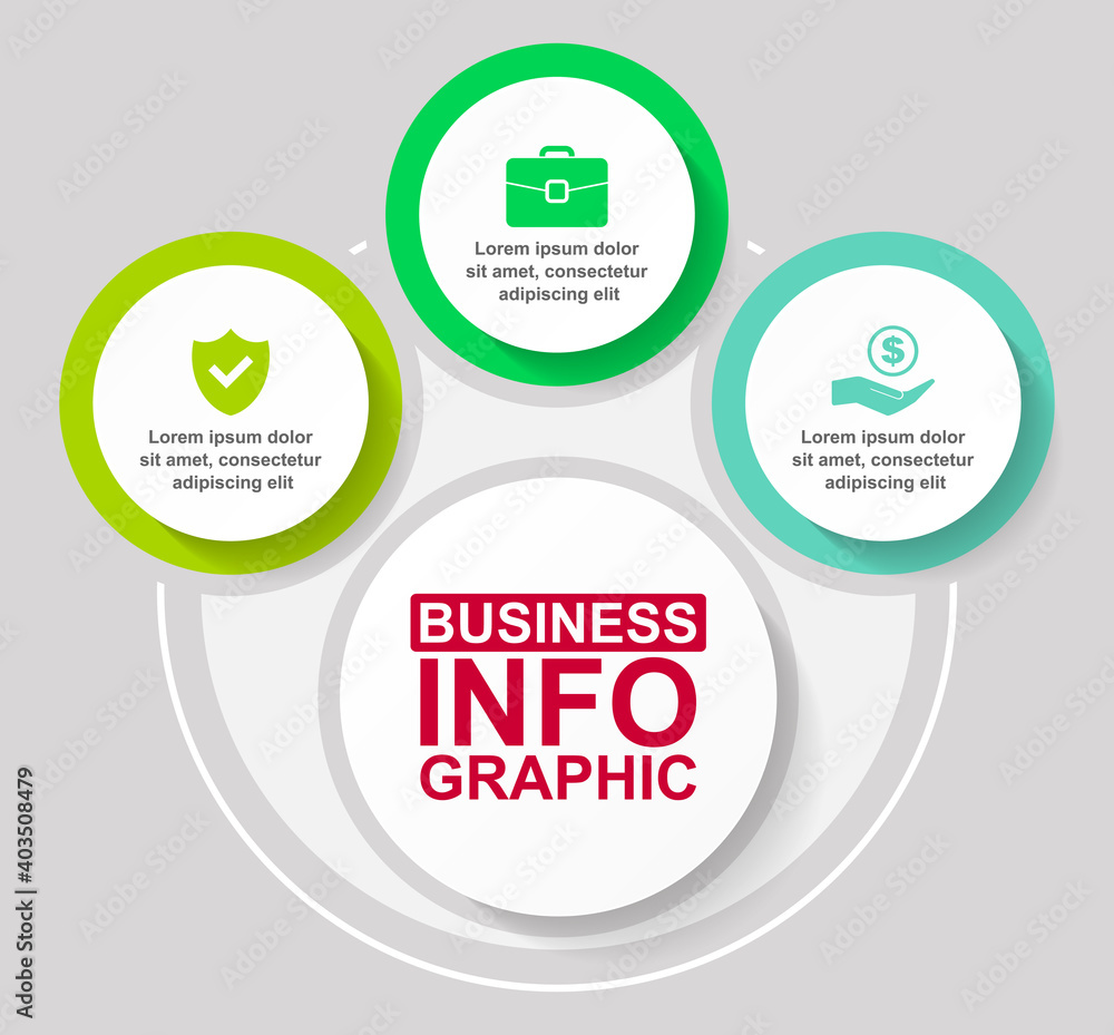 Infographic vector template for presentation, chart, diagram, graph ...