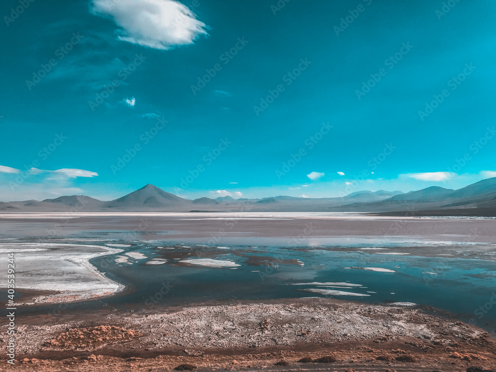 Stunning panoramic view of famous wild Siloli Desert. Beautiful ...