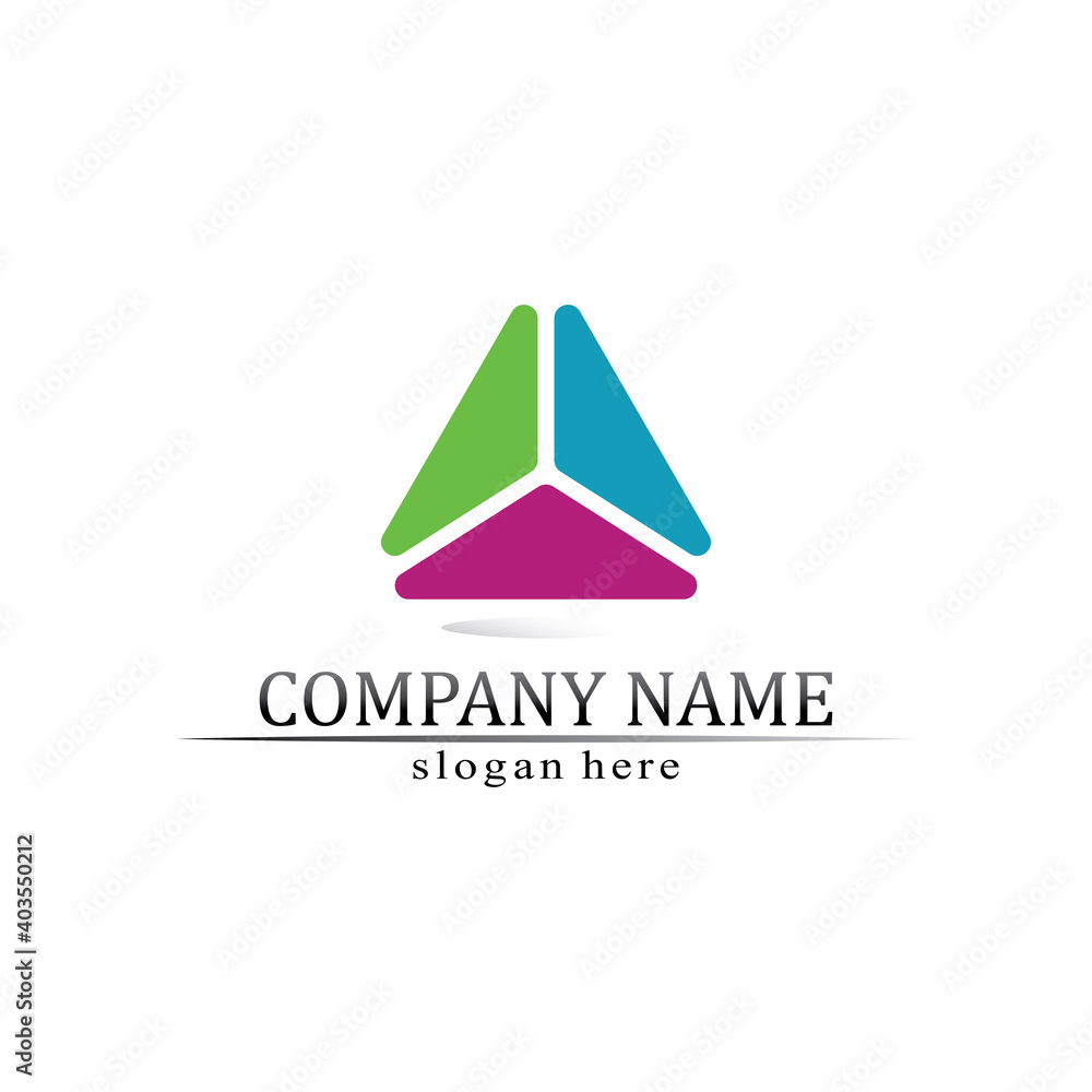 triangle pyramid logo design and vector symbol egyptian and logo ...