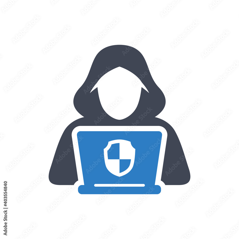 White hat hacker icon Stock Vector | Adobe Stock