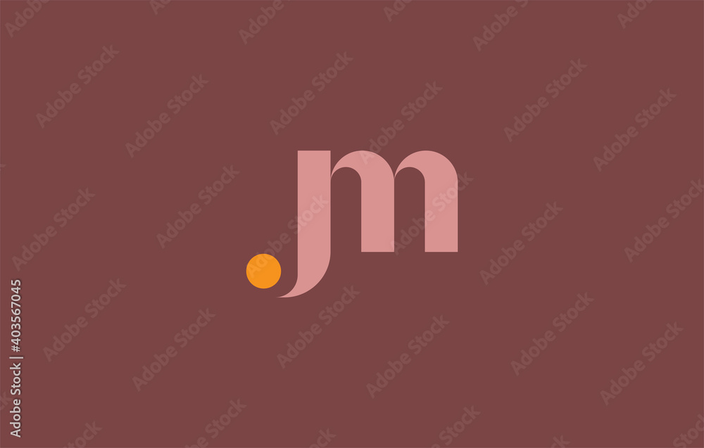 joined letter JM logo design Stock Vector | Adobe Stock