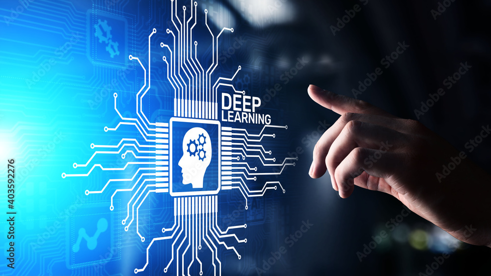 Deep Machine learning Artificial intelligence AI technology concept on ...