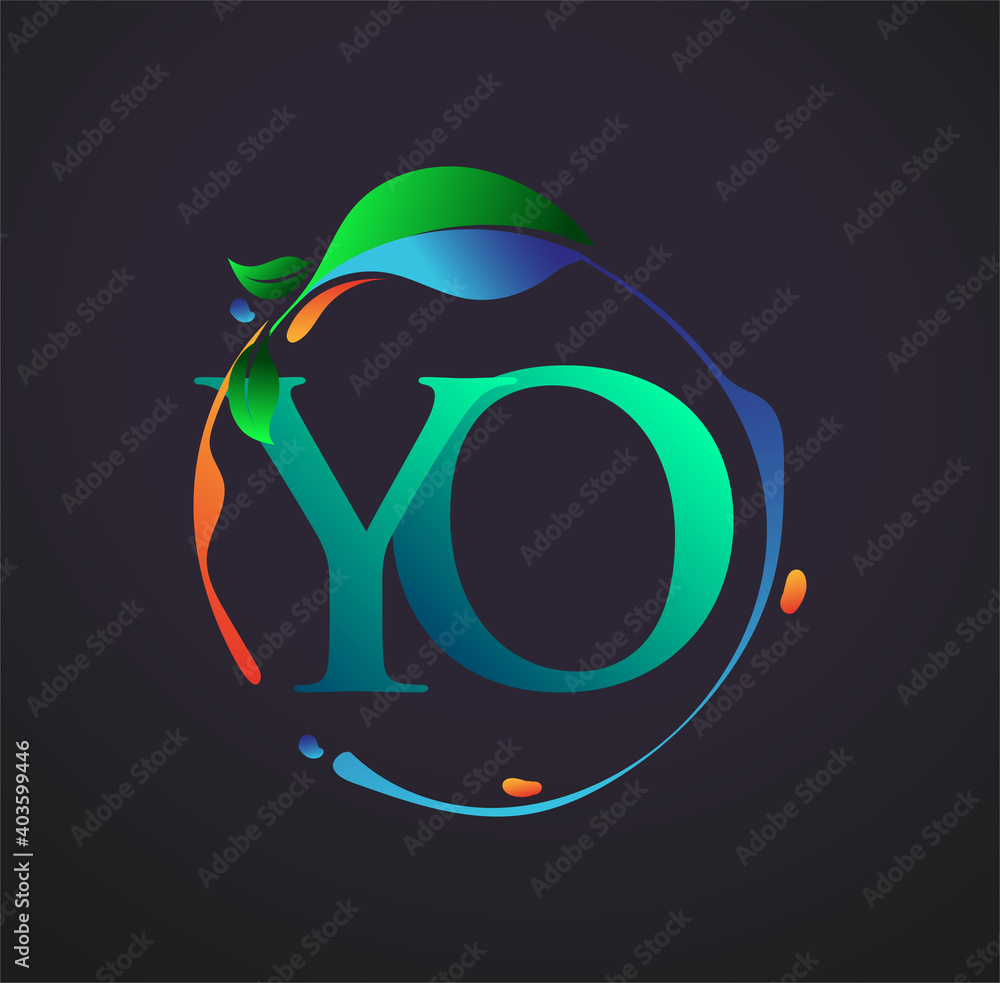 Initial Letter YO With nature elements Logo, colorful nature and ...