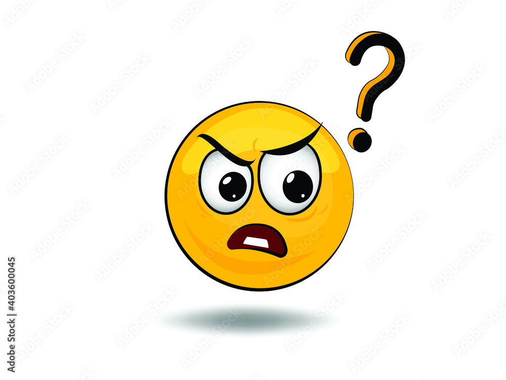 Think Icon Vector illustration. question mark symbol. Thinking face ...