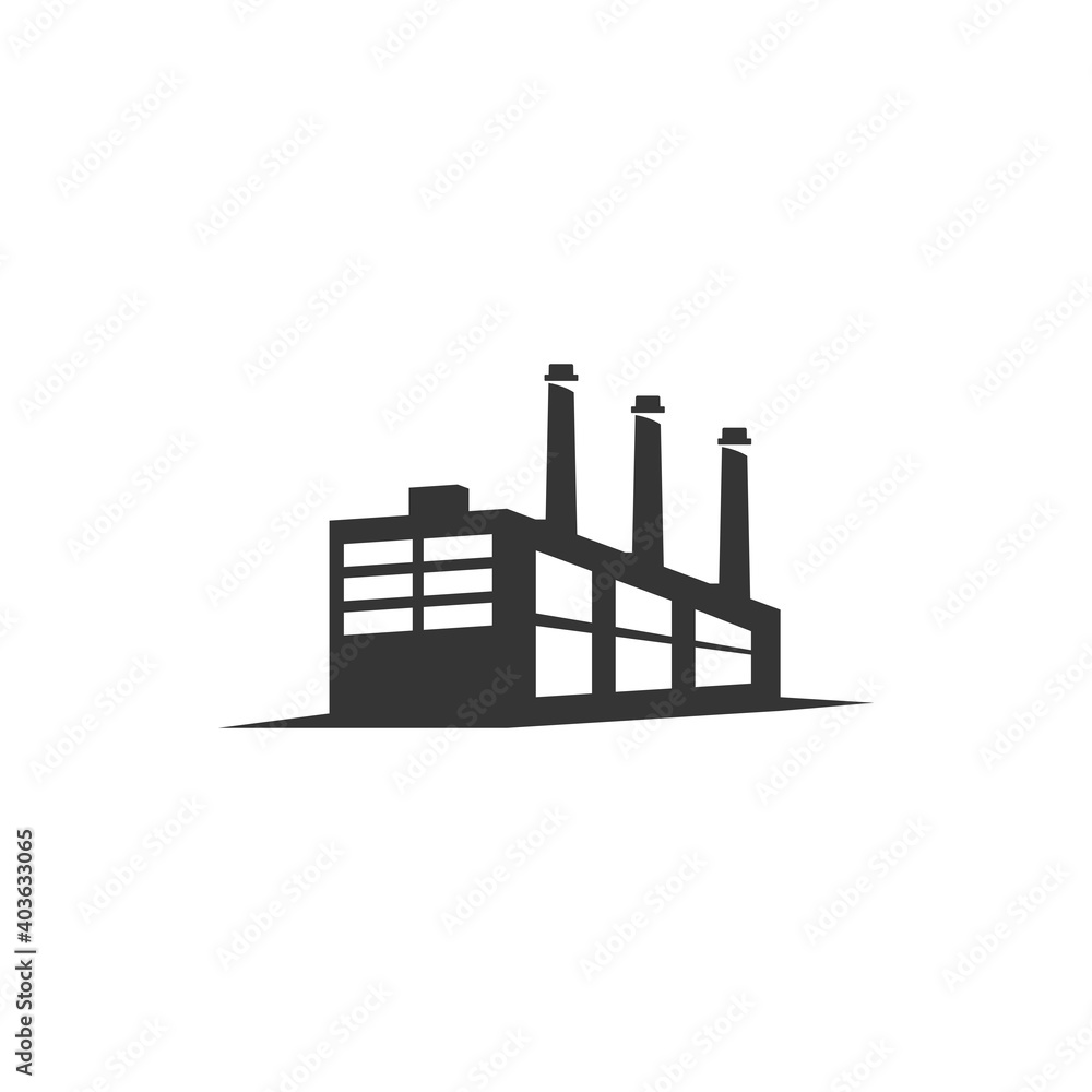 Vector graphic of industrial building factory logo icon silhouette ...