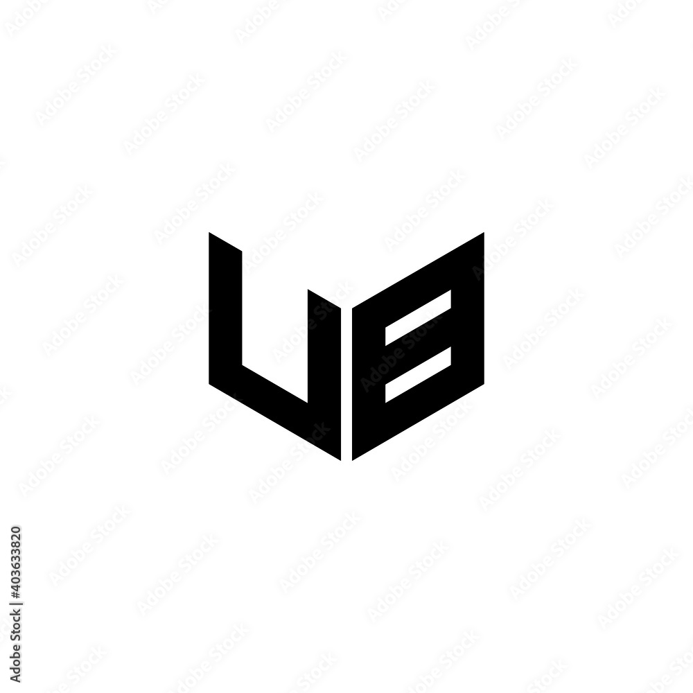 UB letter logo design with white background in illustrator, vector logo ...