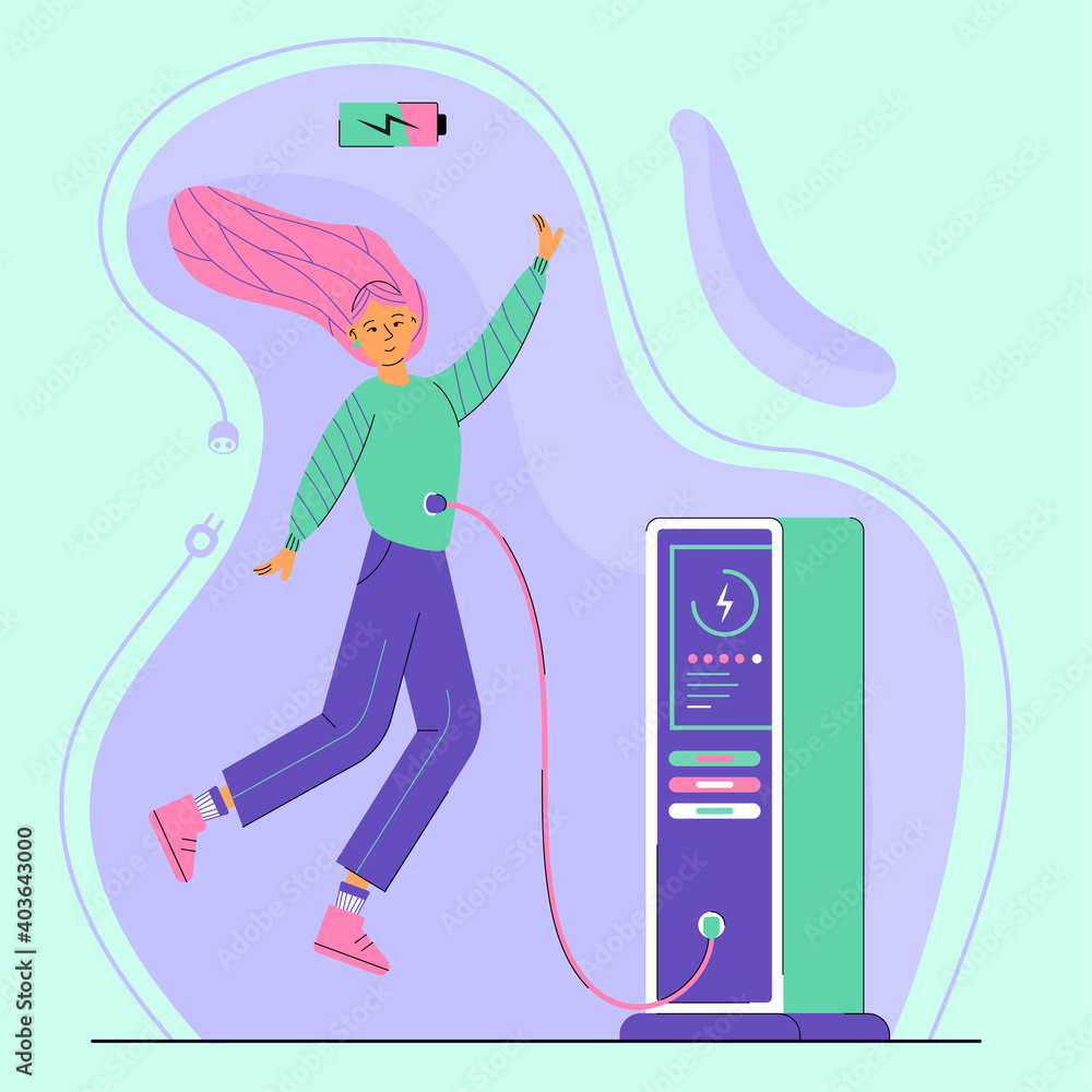 Vector illustration is energy boost by an energy drinks Stock Vector ...