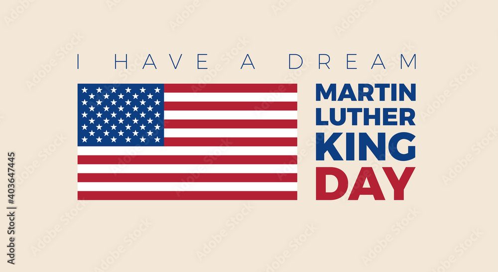 Martin Luther King Day vintage illustration for banner, poster, flyer ...