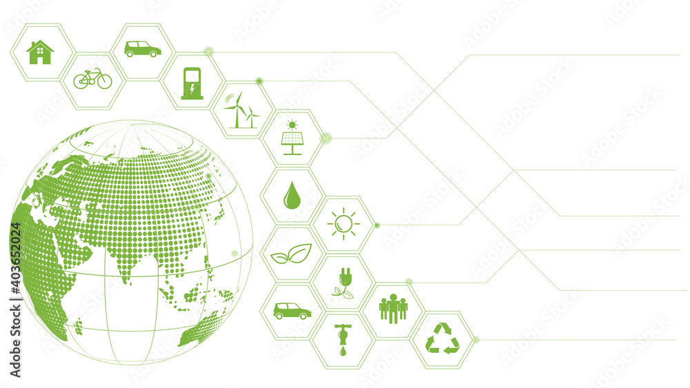 Green Business template and background for Global Sustainability ...