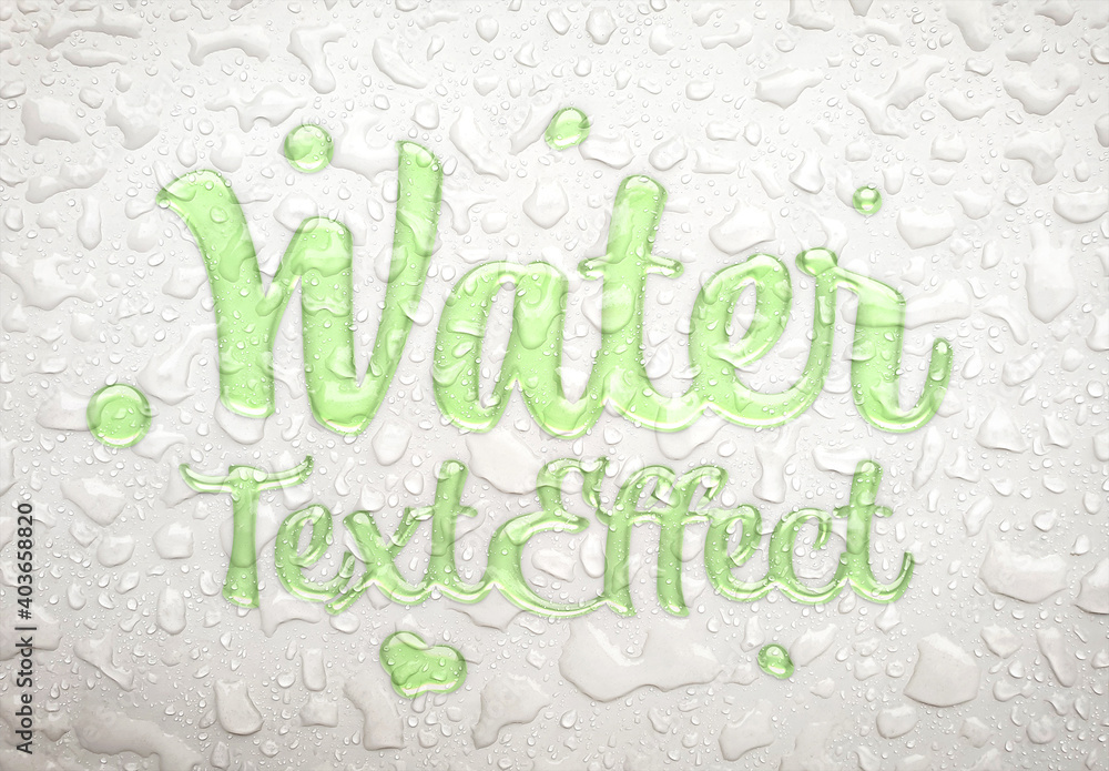 Water Text Effect Photoshop