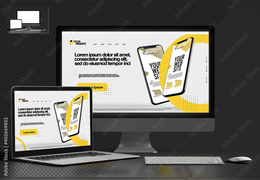 Mock Up of Electronic Device Stock Template | Adobe Stock