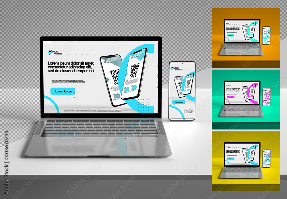 Mock Up of Electronic Device Stock Template | Adobe Stock