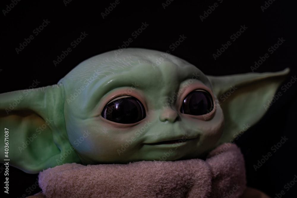 DECEMBER 2020: The Child, Grogu or baby Yoda, fictional character from ...