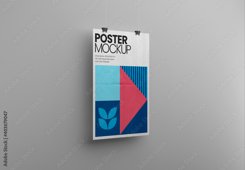 Vertical Poster Mockup Stock Template | Adobe Stock