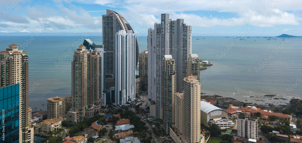 edificios rascacielos de punta pacifica en la ciudad de Panama Stock ...