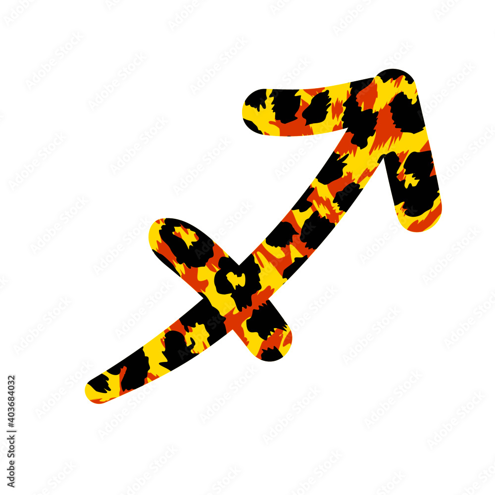 Vector illustration of the zodiac sign named Sagittarius with animal ...