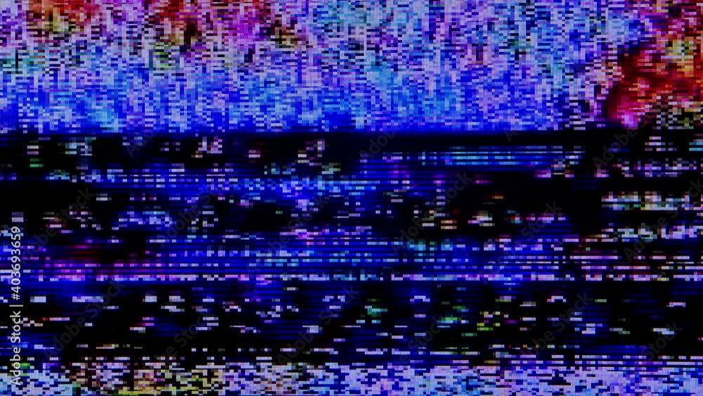 Video Stock VHS defects, noise and artifacts, glitches from the old VHS ...