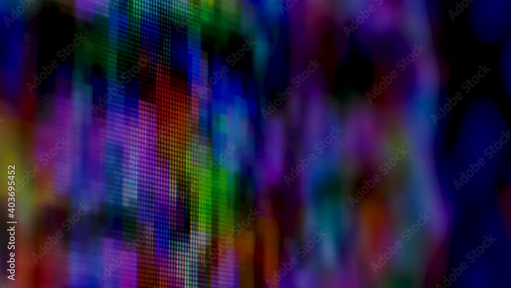 Abstract multi color realistic screen glitch flickering, damage old ...