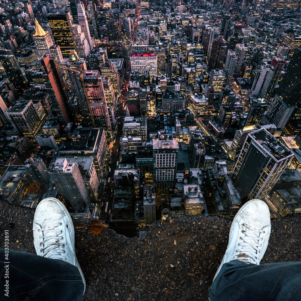 Surreal Imagination Photography of a Man Standing in a Puddle of an ...