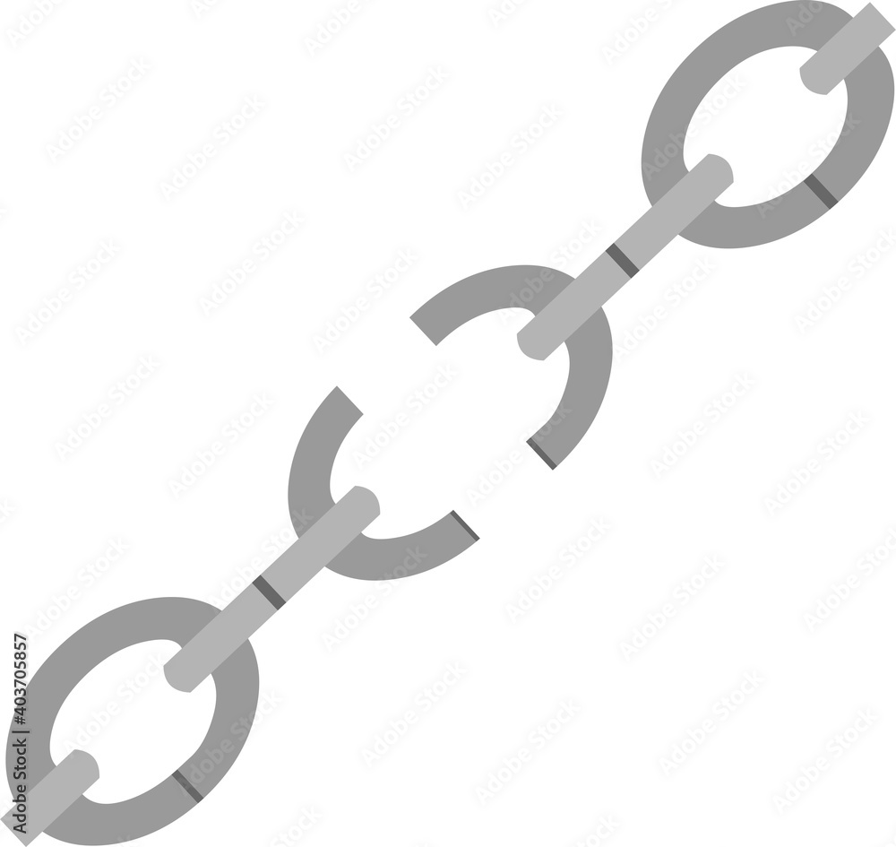 Vector emoticon illustration of a broken chain Stock Vector | Adobe Stock