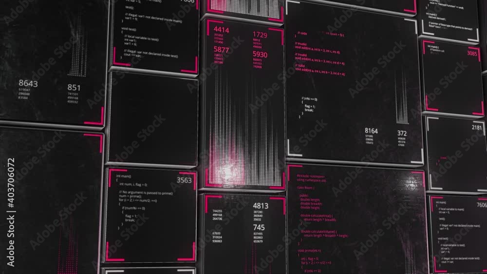 Blocks Of Abstract Program Code Are Written And Moved In The Virtual Space Of Moving Panels