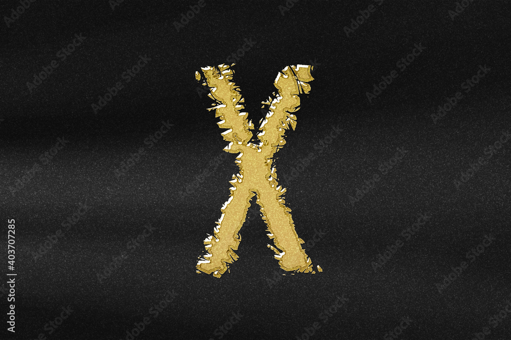 Chi sign. Chi letter, Greek alphabet Symbol Stock Illustration | Adobe ...