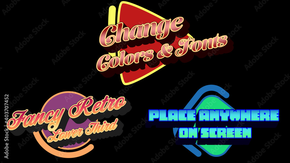 Fancy Retro Lower Third Stock Template | Adobe Stock