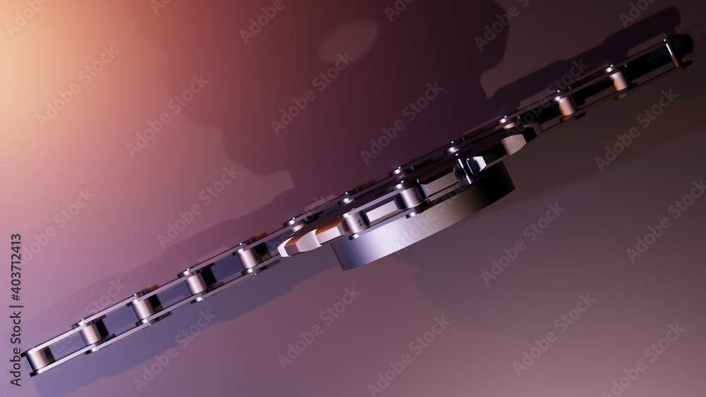 SPROCKETS AND GEARS - FOR ROLLER CHAIN AND CONVEYOR CHAIN - 3D RENDER ...